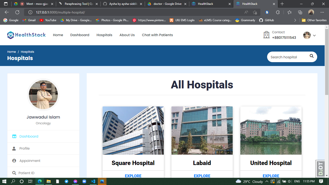 Doctor Dashboard - HealthStack