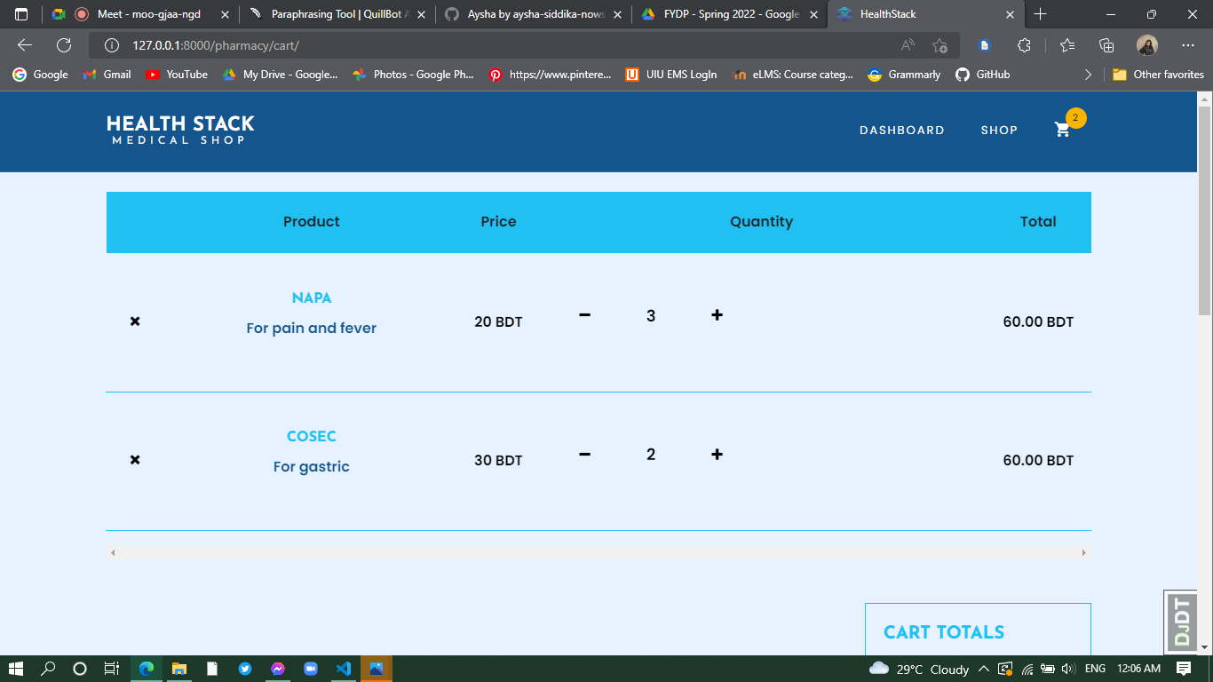 Patient Dashboard - HealthStack